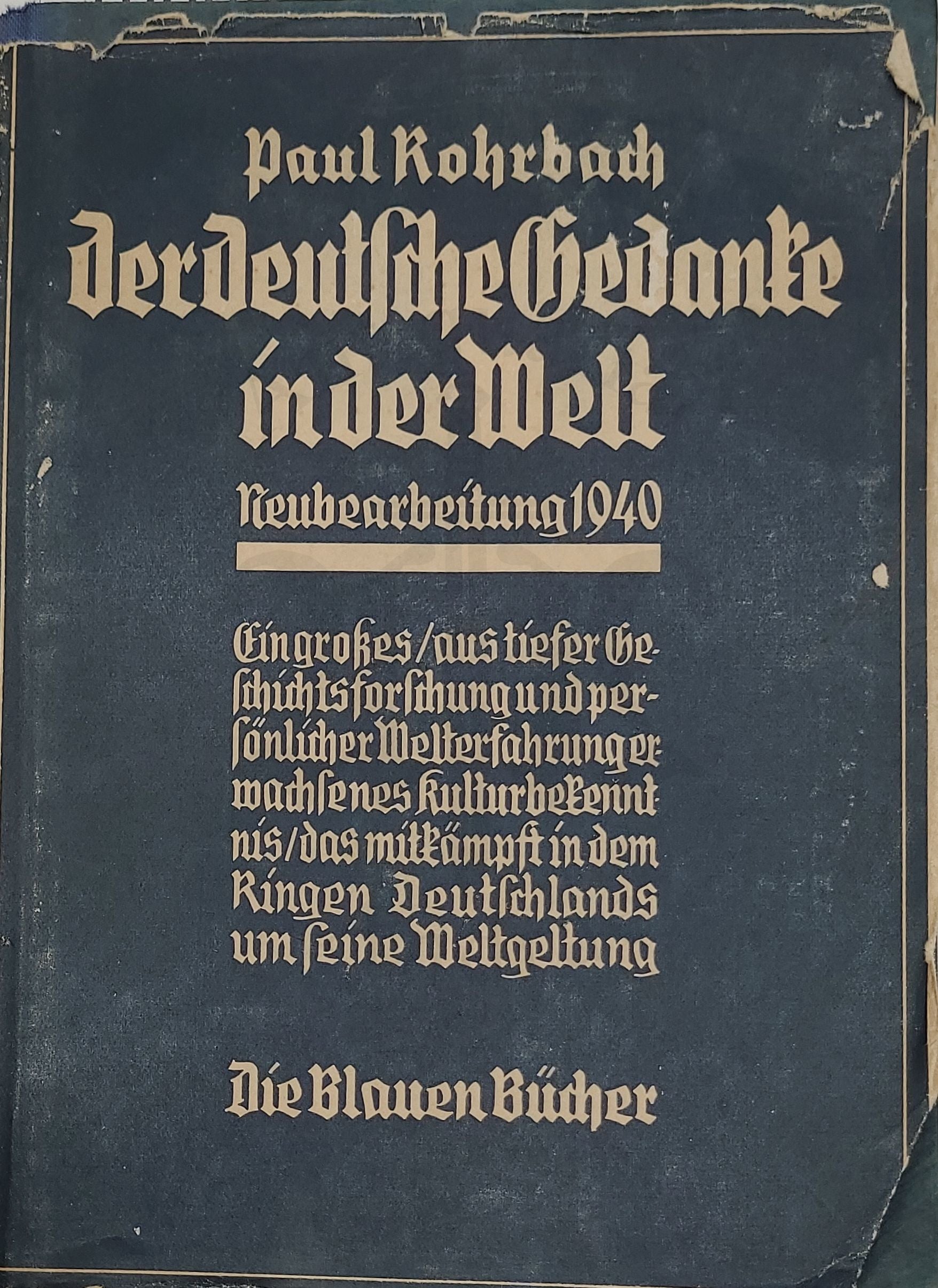 Der deutsche Gedanke in der Welt (Orig. Schutzumschlag) – Antiquariat ...